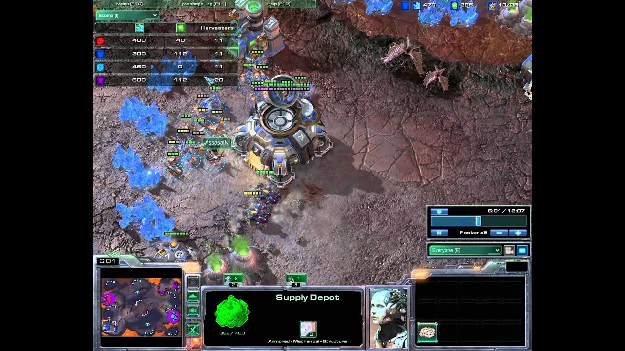 StarCraft 2 Team Strategy: Terran Zerg vs. Terran Zerg pt. 1 - YouTube