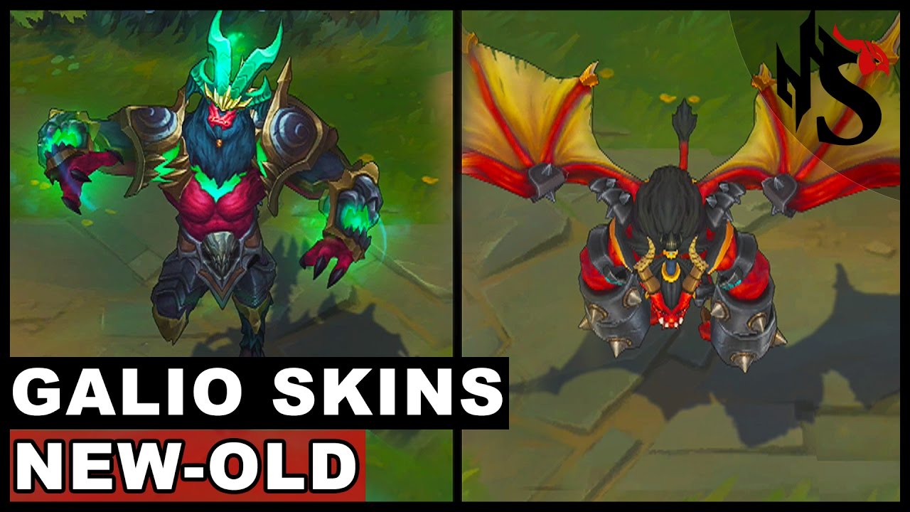 All Galio Skins New and Old Texture Comparison - Champion Rework 2017 ...