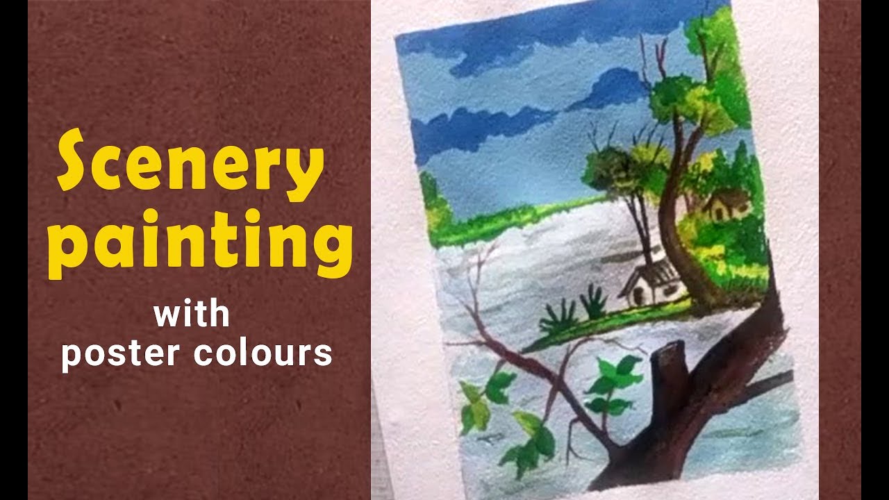 Scenery painting with poster colours | Scenery painting | Colourful Box ...