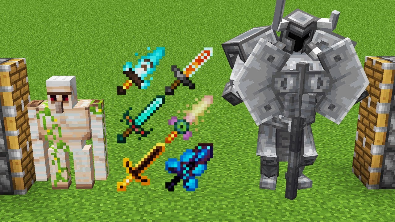 x100 ferrous wroughtnout and x800 iron golems combined in minecraft ...