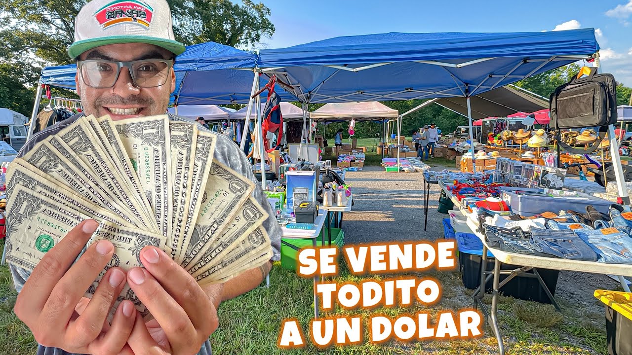 Se VENDE todo a UN DOLAR en el MERCADO de PULGAS en USA 🇺🇸💰 - YouTube