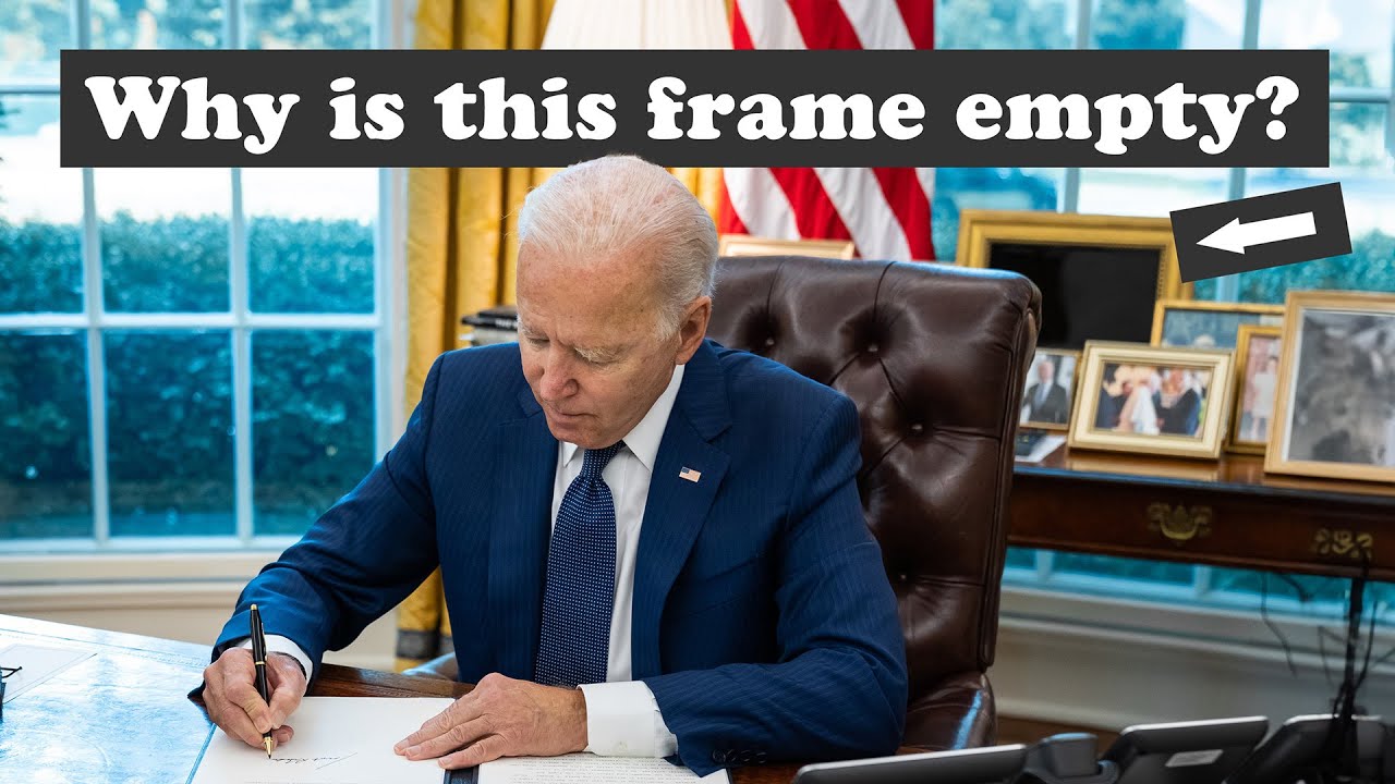 Why Joe Biden Keeps An Empty Picture Frame in the Oval Office - YouTube