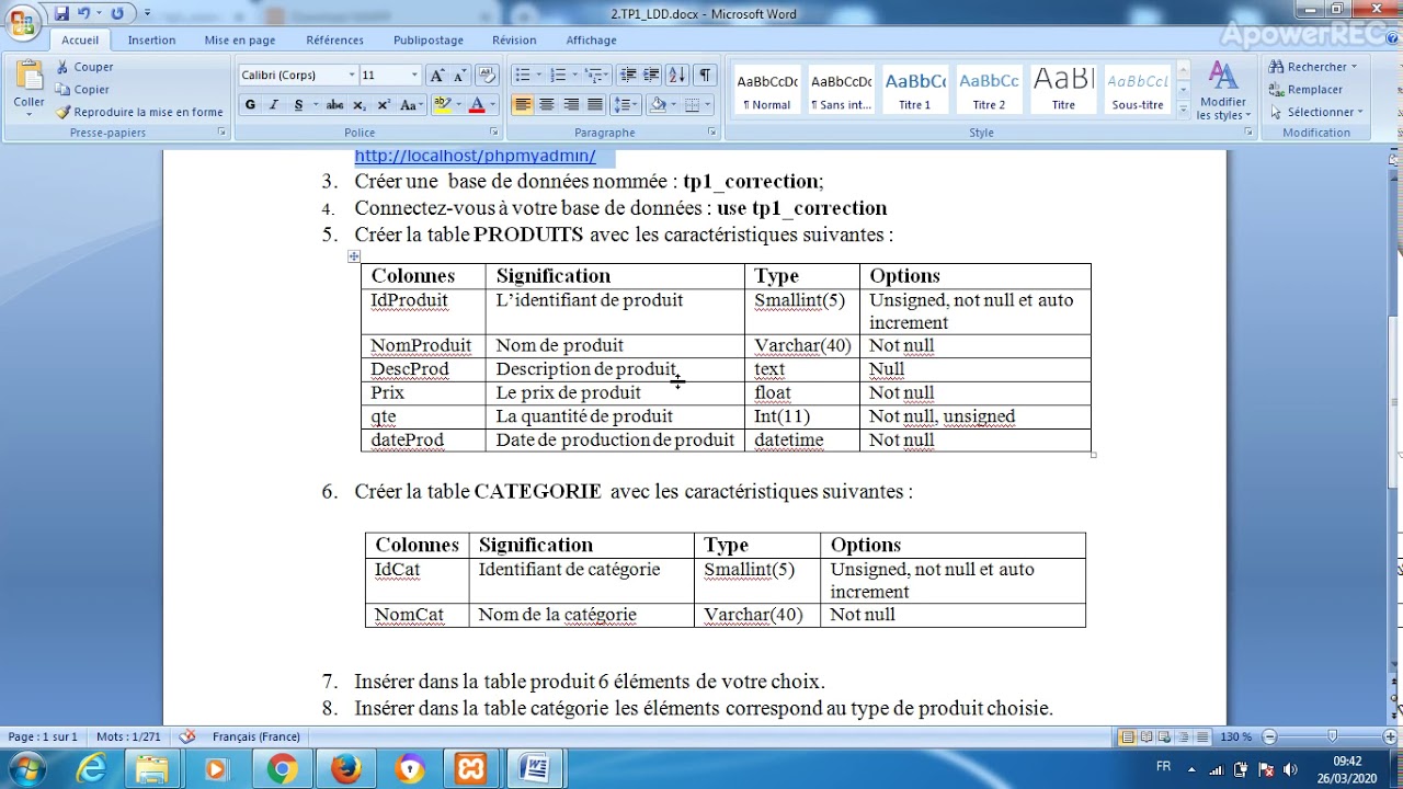 Solution TP1 SQL Partie1 - YouTube