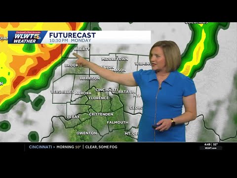 Line of Storms Expected Late Monday