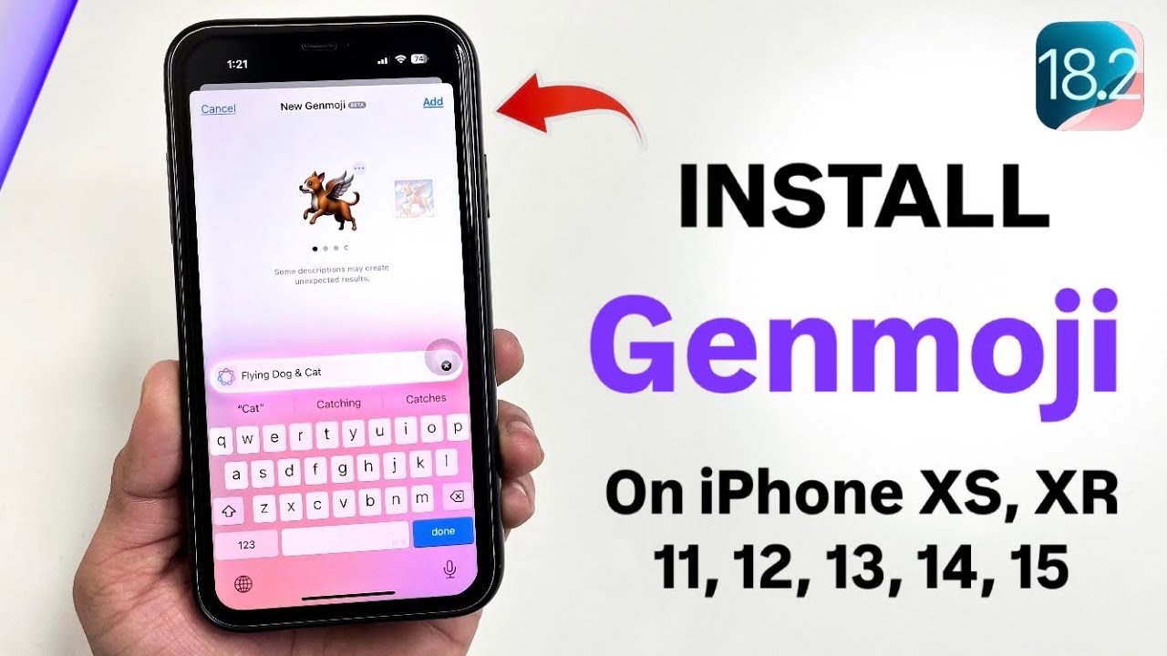 How to install Genmoji’s on any iPhone XS, XR, 11, 12, 13, 14 - Enable ...