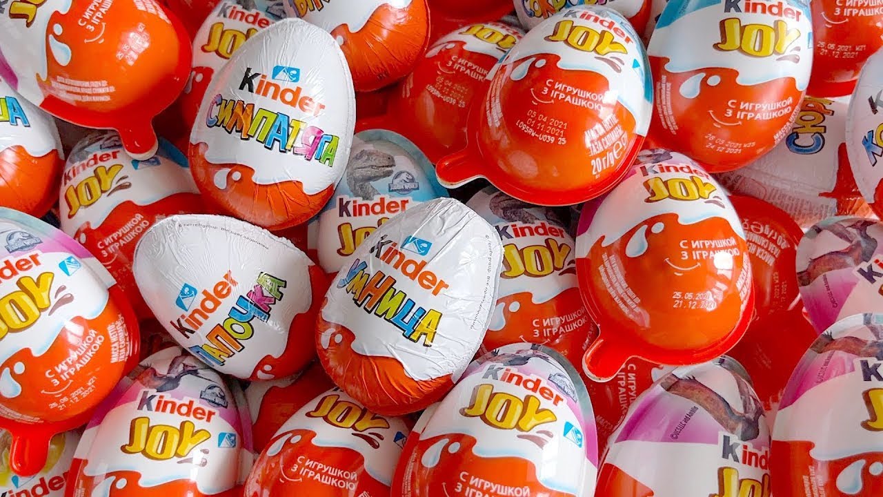 05004 Yummy Kinder Joy Chocolate, Kinder Surprise Candy Opening ASMR ...