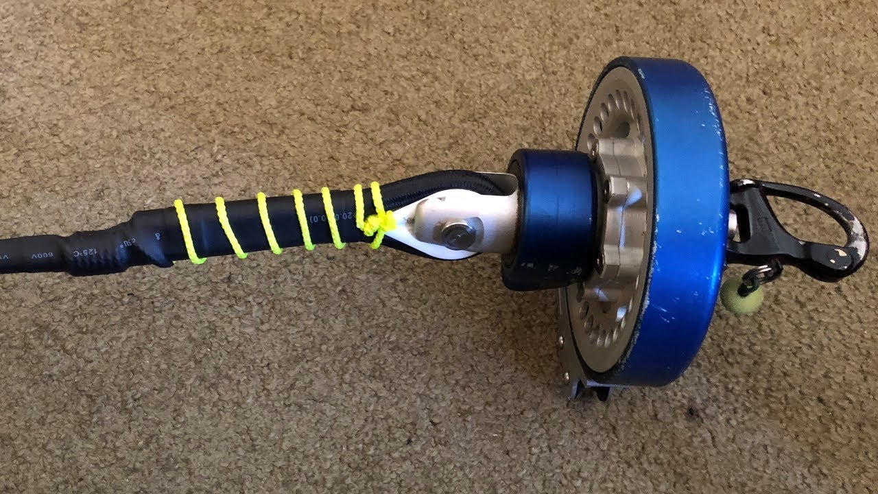 Top down furler repair with new anti torque rope - YouTube