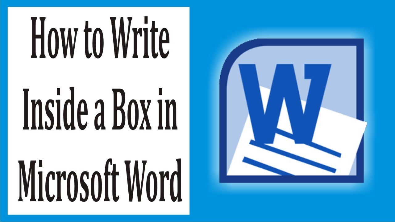 How to Write Inside a Box in Microsoft Word #101 - YouTube