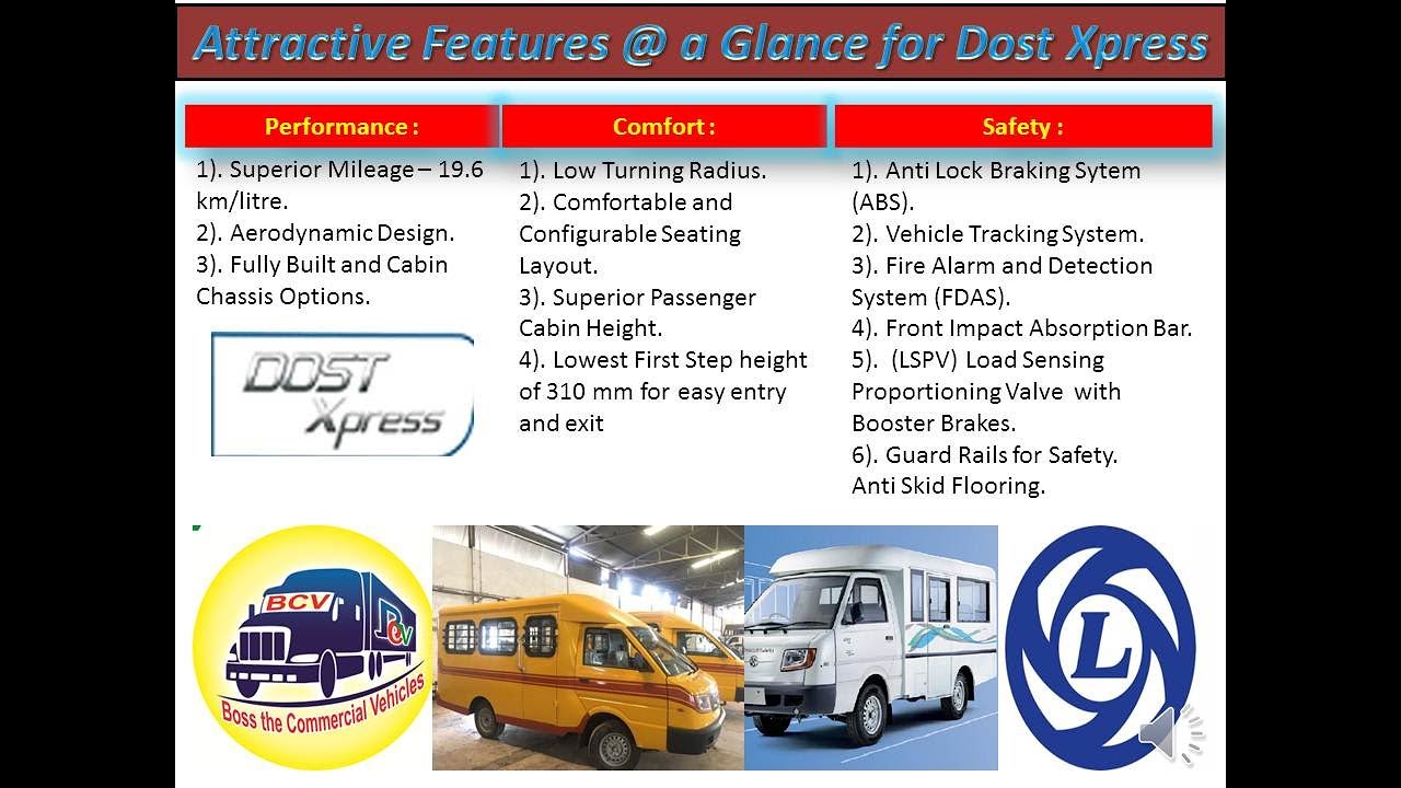 Ashok Leyland Dost Xpress Passenger Bus | Mini School Van | New Dost ...