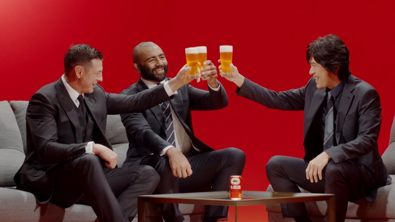 KIRIN 本麒麟 CM 「今日という日をうまい！で祝おう。リーチさん」篇 60秒 Michael Leitch & Luke ...