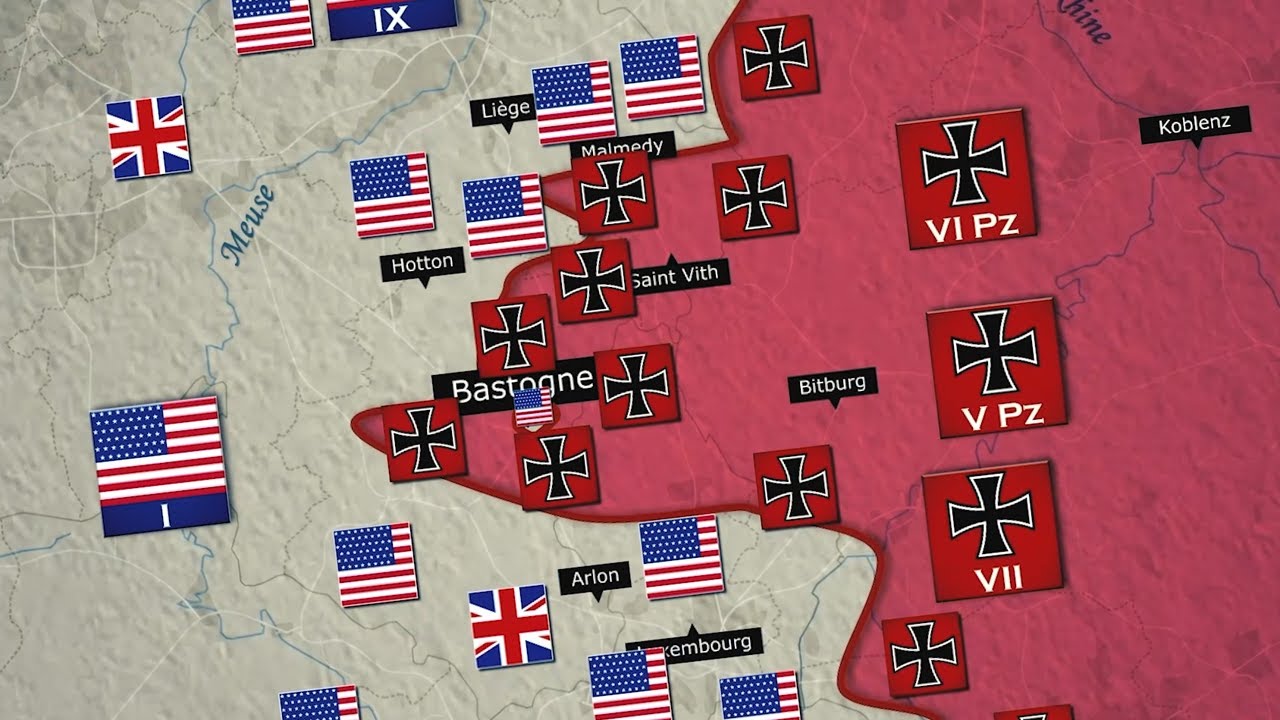 Battle of the Bulge | War Map Animation(16 Dec 1944 – 28 Jan 1945 ...