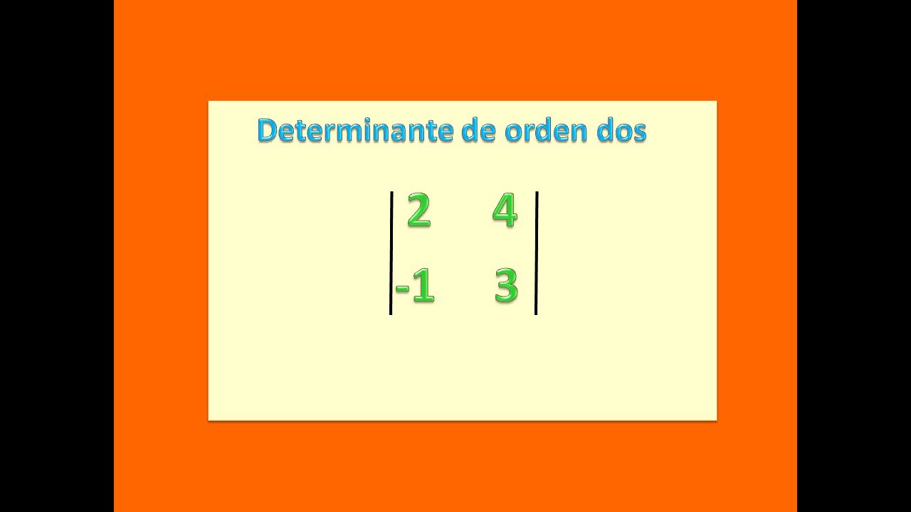 Determinante de una matríz 2x2 - YouTube