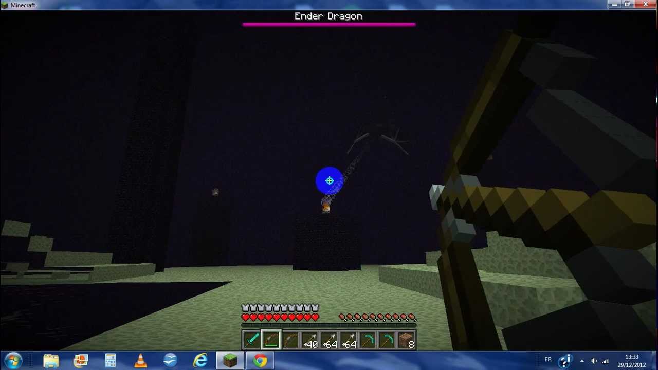 [Minecraft] Boss finale : L'ender dragon - YouTube
