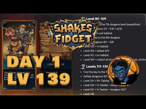 How to Reach LEVEL 139 on DAY 1 | Shakes & Fidget Server Start Guide by AmR #sfcoaching