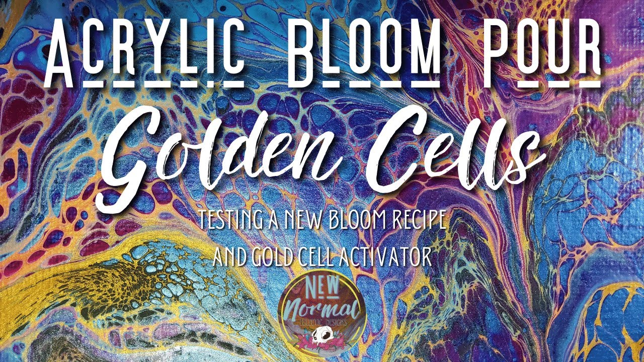 Acrylic Bloom Pour- Golden Cells: Testing a New Bloom Recipe and Gold ...