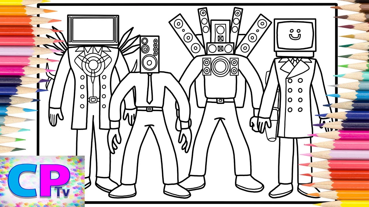 Skibidi Toilet Coloring Pages/Speakerman/Titan Tv Man/Titan Speakerman ...