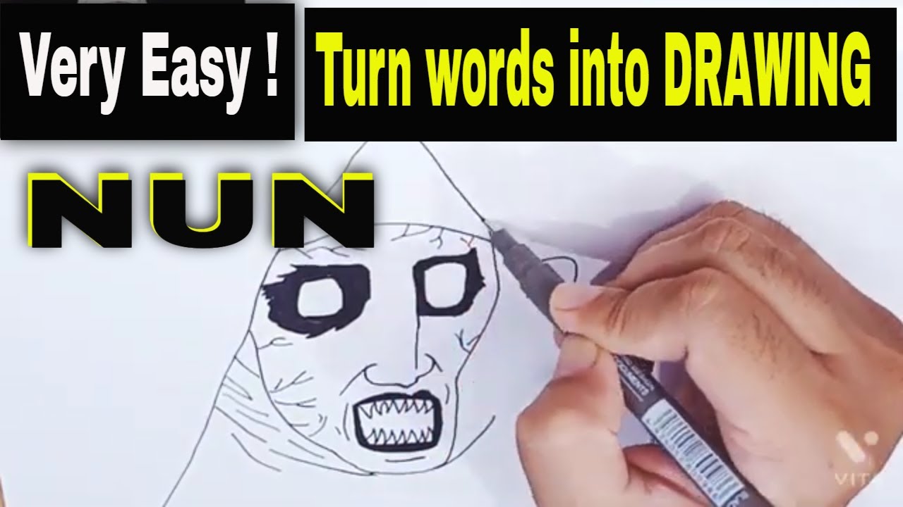 How to draw nun ghost | Drawing the Nun easy - YouTube