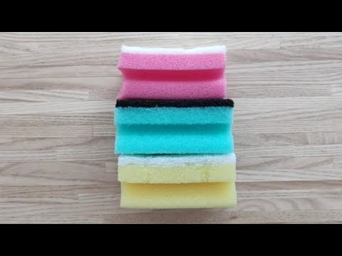 DRY CRISPY KITCHEN SPONGE SQUEEZING asmr sound - YouTube