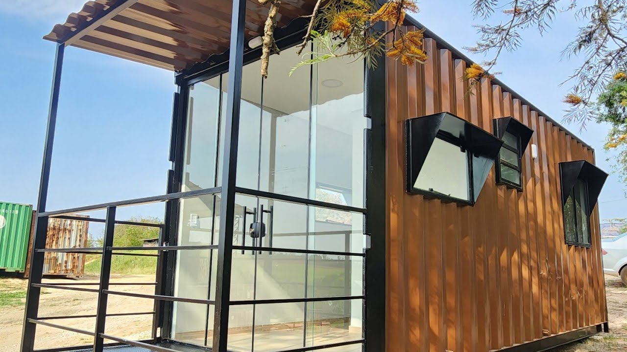 Kitnet container de 15m2 com varanda! Projeto diferenciado! 🌿♻️🏡Azul ...