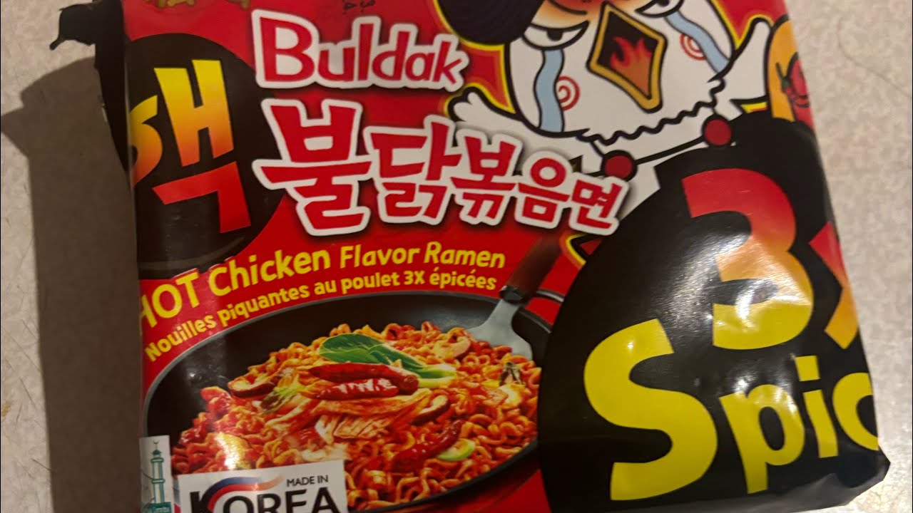 Экстремальная распаковка экстремально острой лапши Buldak X3 спайси ...