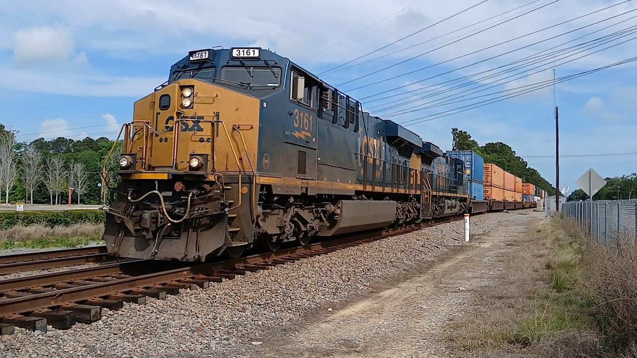 CSXT 3161 Leads CSX Train I137 At Hanahan SC On The CSX A Line - YouTube