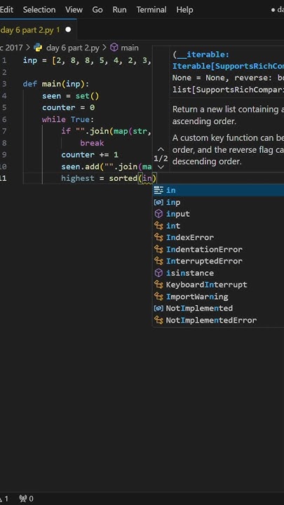 Advent of code 2017 day 6 part 2 #adventofcode #python#coding - YouTube