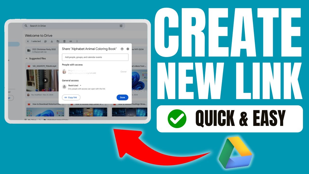 How to Create a Google Drive Link to Share Files Easily - YouTube
