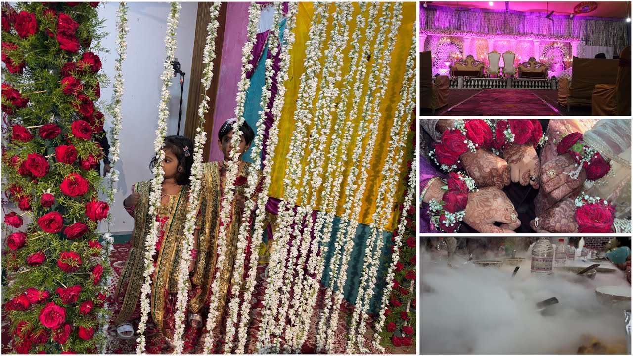 Hyderabadi shadi.Haldi mahendi nikah valima function . decorations ...