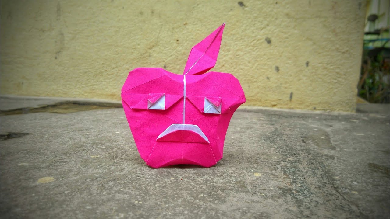 Origami Sad Apple - YouTube