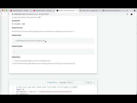 Group, Groups & Groupdict HackerRank Python - YouTube