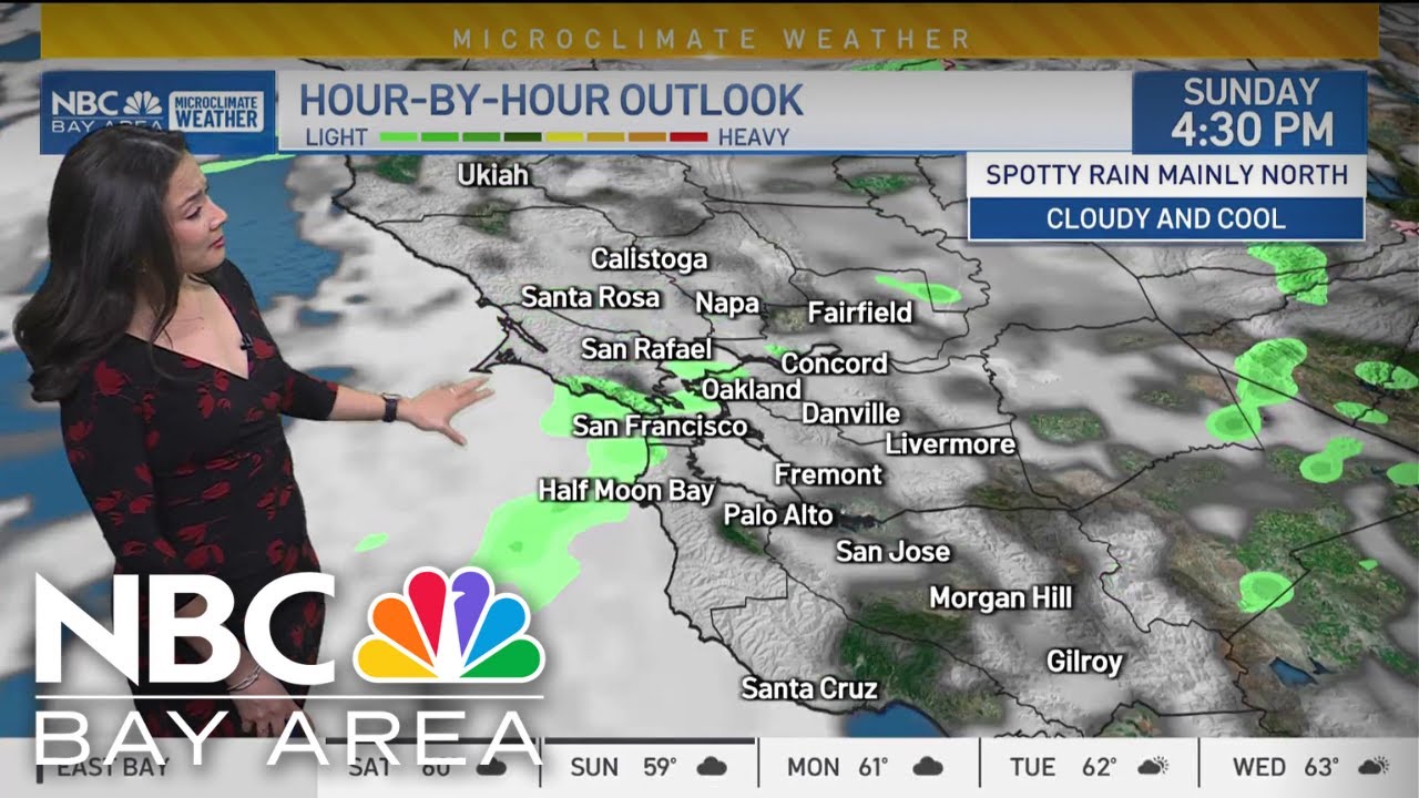Bay Area forecast: :Cloudy weekend skies with spotty rain - YouTube