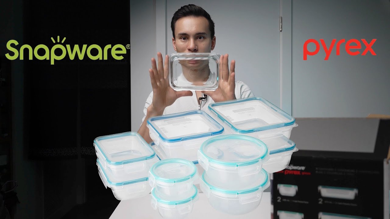 Snapware Pure Pyrex 18-piece Glass Food Storage Set - Unboxing & Review ...