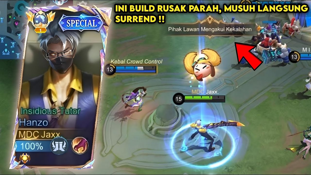 NEW BUILD HANZO REVAMP DAMAGE GAK NGOTAK! BUILD FULL ATTACK SPEED ...