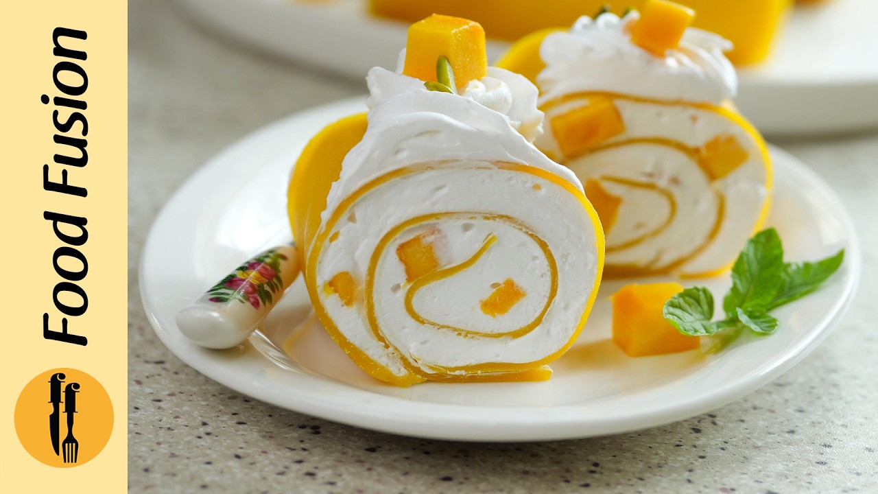 Mango Cream Crepes Recipe by Food Fusion - YouTube