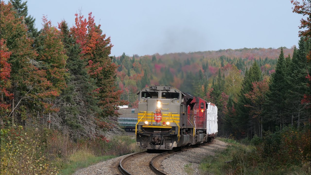 3 Train Day on CPKC in Western Maine & Eastern Quebec 9/28/23 - YouTube
