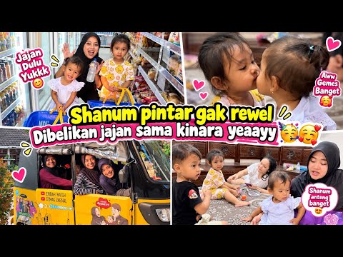 SHANUM DIAJAK KINARA BELI JAJAN - Budhe srondeng pulang dulu ya num babayyy 🤗🥳🥰✨