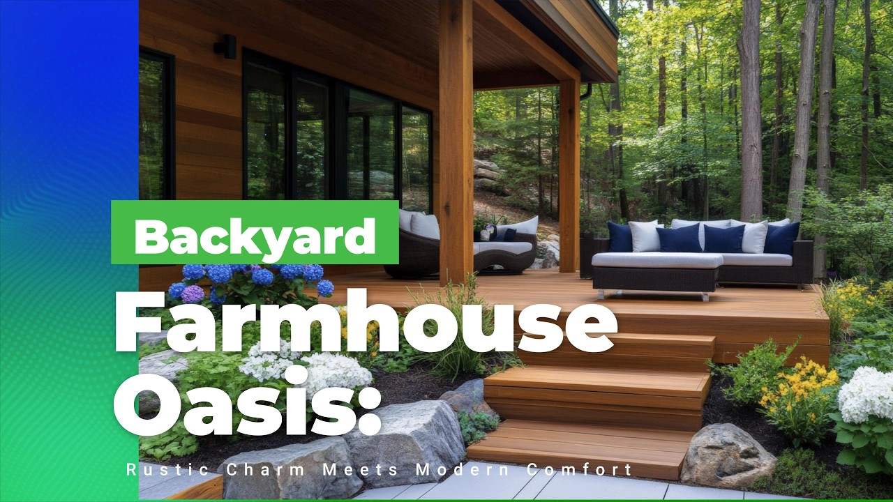 Backyard Farmhouse Oasis: Rustic Charm Meets Modern Comfort - YouTube