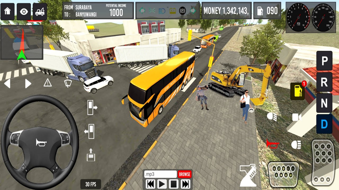 Coach Vip Euro Real 3D City Bus Highway Transport Passangers Driving ...