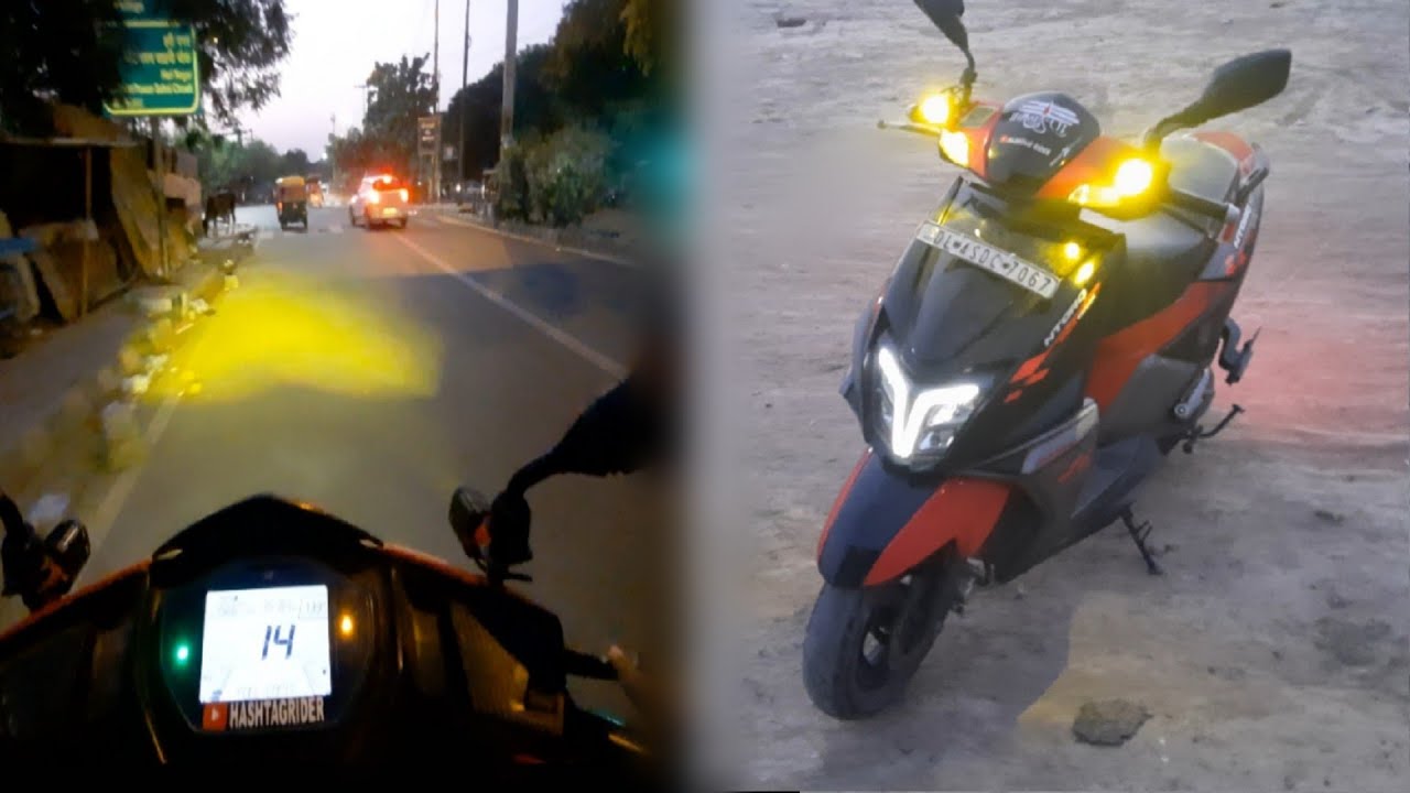 heavy fog light mini drive install in my Ntorq tvs Ntorq | mini fog ...