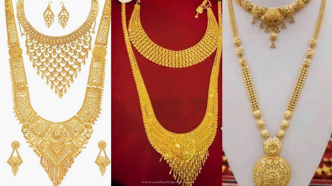 22ct gold haaram designs| latest collection gold haaram designs - YouTube