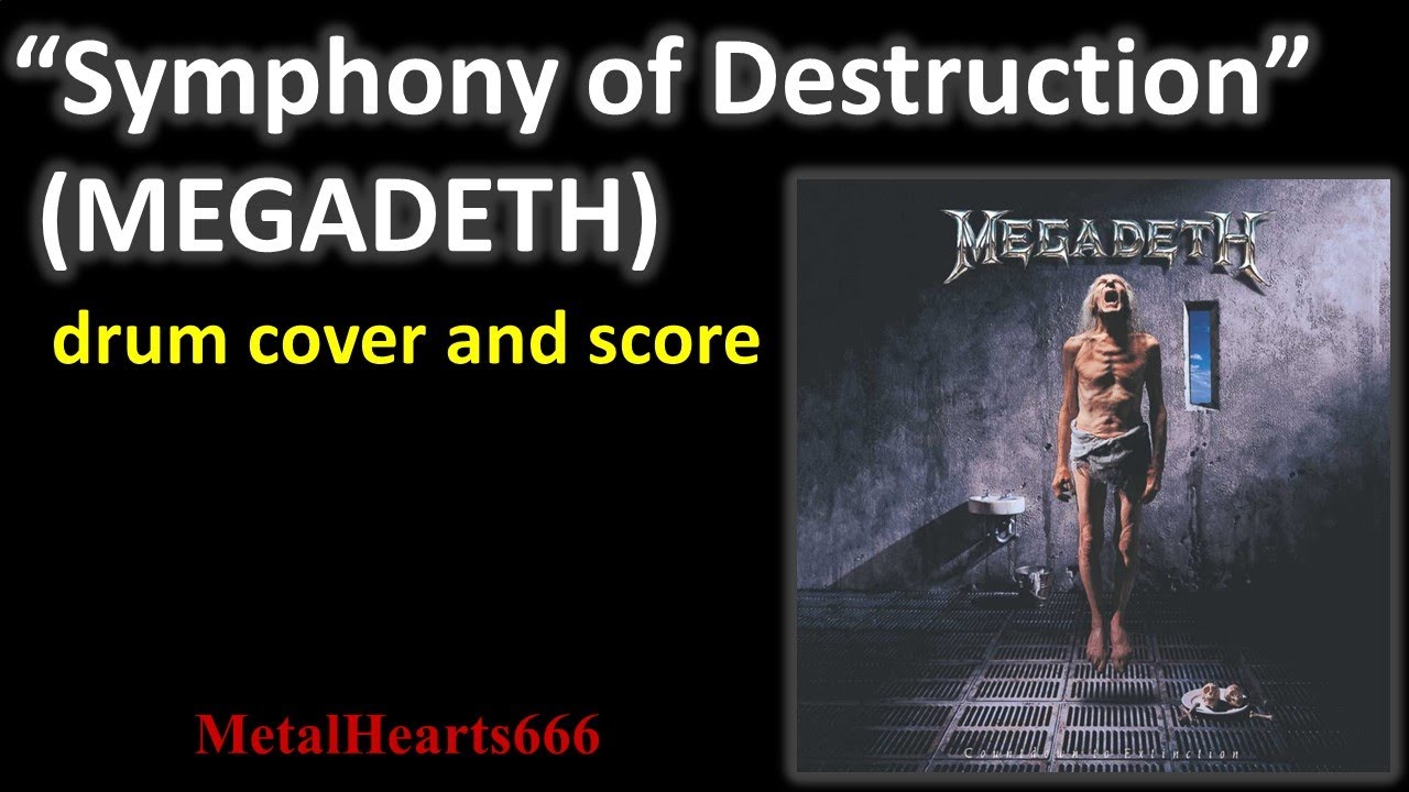 ”Symphony of Destruction” (MEGADETH) drum cover and score - YouTube