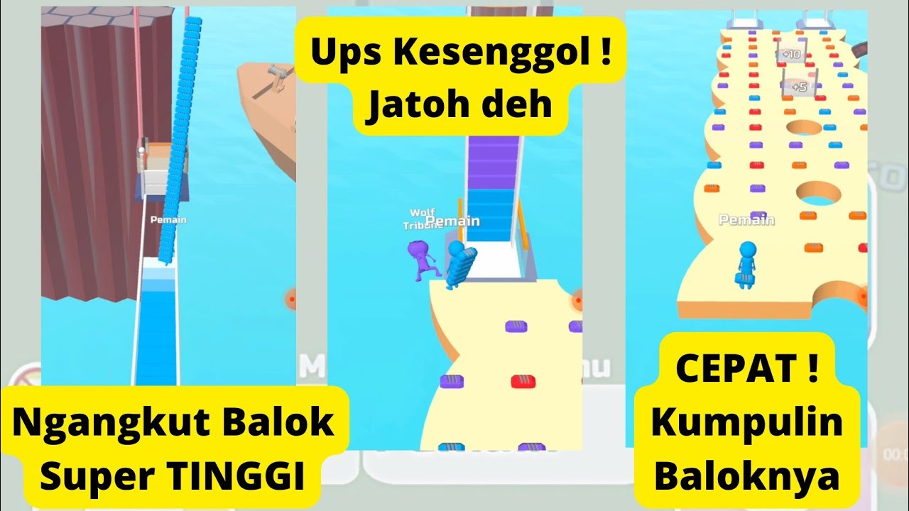 RAKIT JEMBATAN BIAR GA TENGGELAM | GAME BRIDGE RACE SERU | PERMAINAN ...