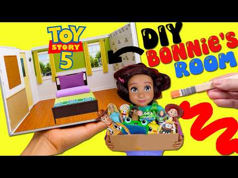 Toy Story 5 Movie DIY Bonnie's Room Dollhouse with Woody, Jessie, Lilypad Dolls! Crafts for Kids