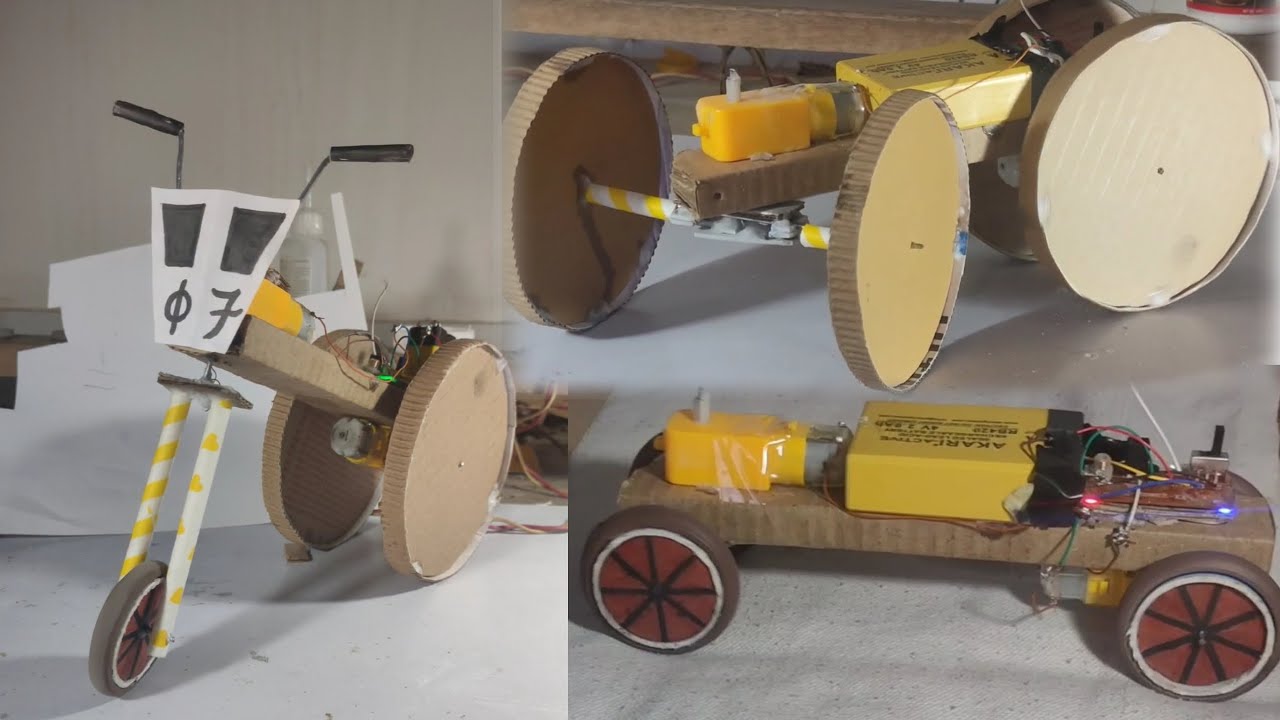 😲How to make 3 Wheel bike/car at home Remote Control very easy wireless ...