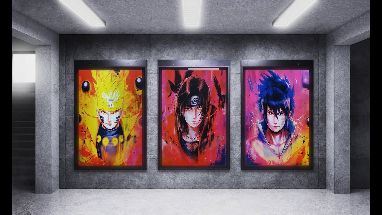 Naruto Itachi Jiraiya Kakashi Sasuke Anime 3D Lenticular Flip Poster ...