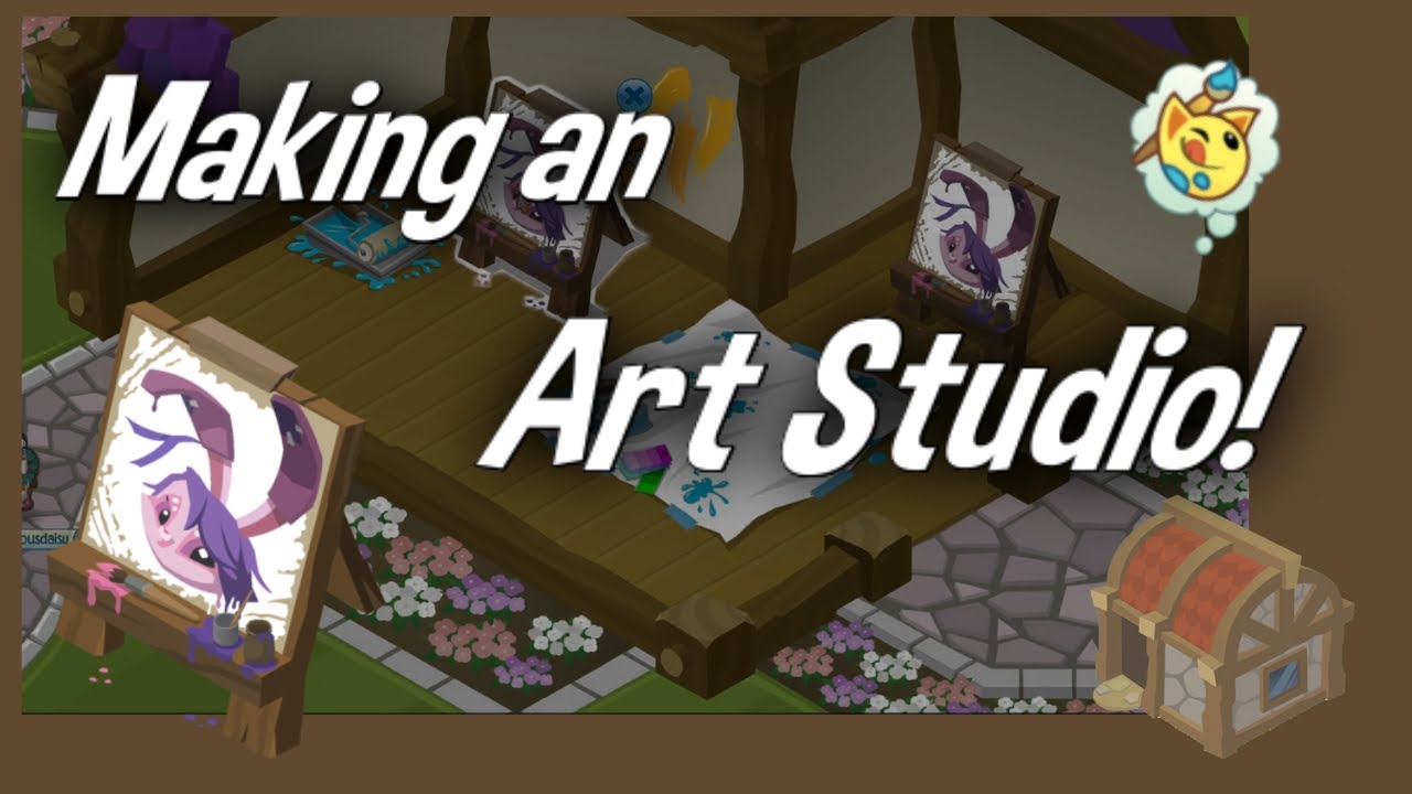Making an ART STUDIO in Animal Jam! - YouTube