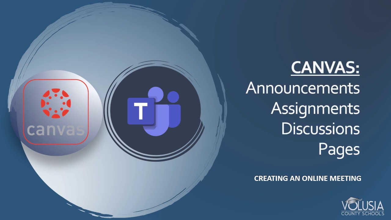 CANVAS- Creating a Microsoft Teams Meeting within Canvas - YouTube