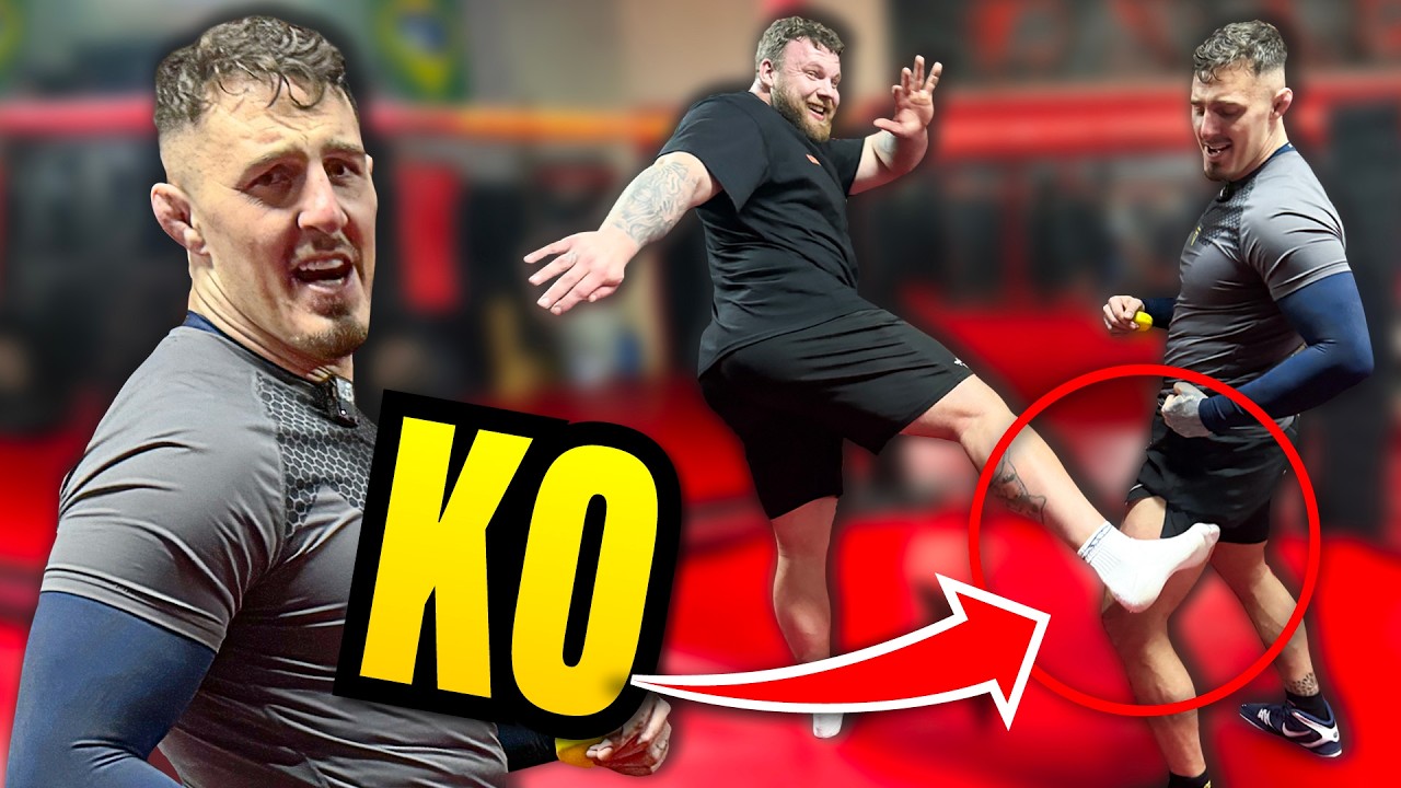The World's Strongest Man Kicks My Leg at 100% 😳 | Tom Aspinall - YouTube