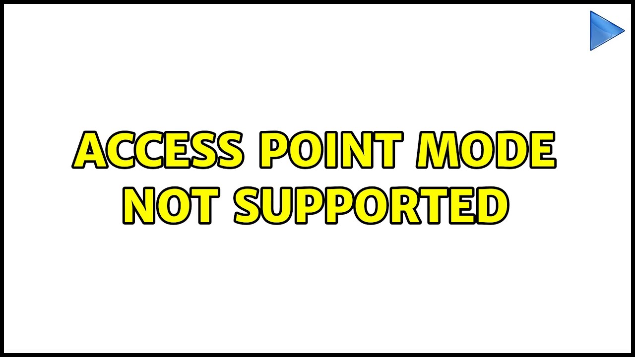 Ubuntu: Access point mode not supported - YouTube