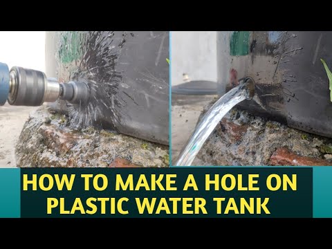 How to make a Hole on plastic water tank | perfect hole | - YouTube